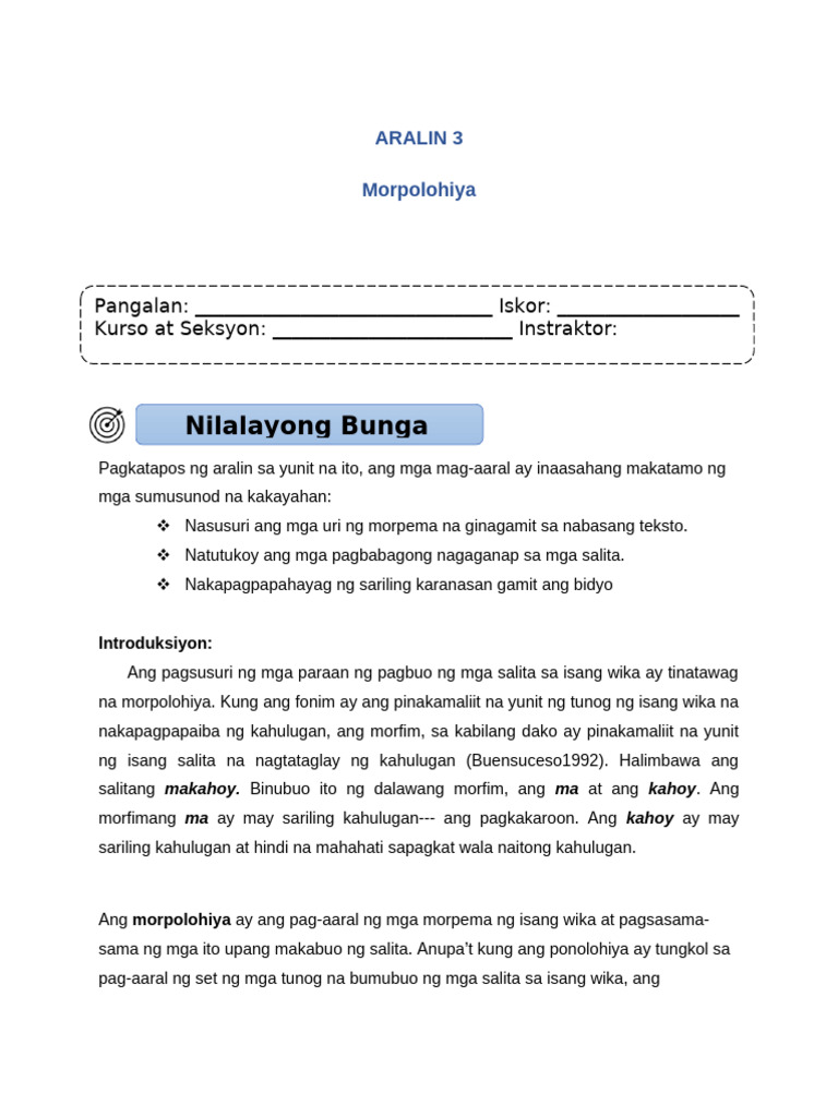 Aralin III Film 124 | PDF