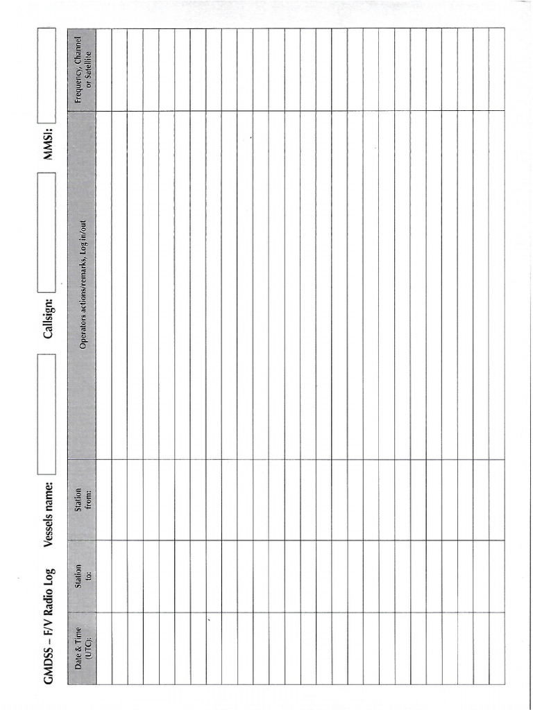 Gmdss Log Book | PDF
