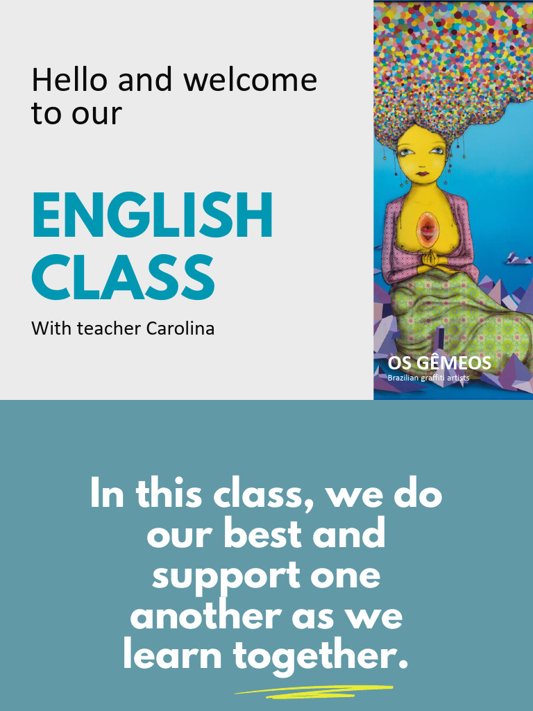 Welcome to Our English Class | PDF
