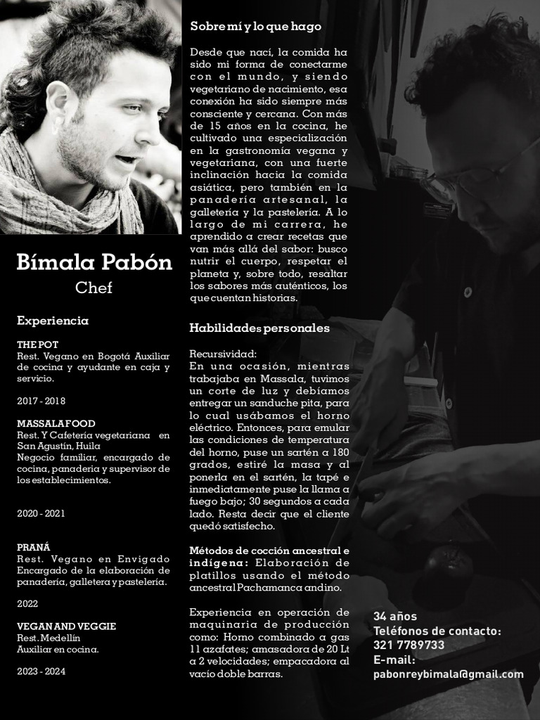 CV For Line Cook | PDF | Panadería | Alimentos
