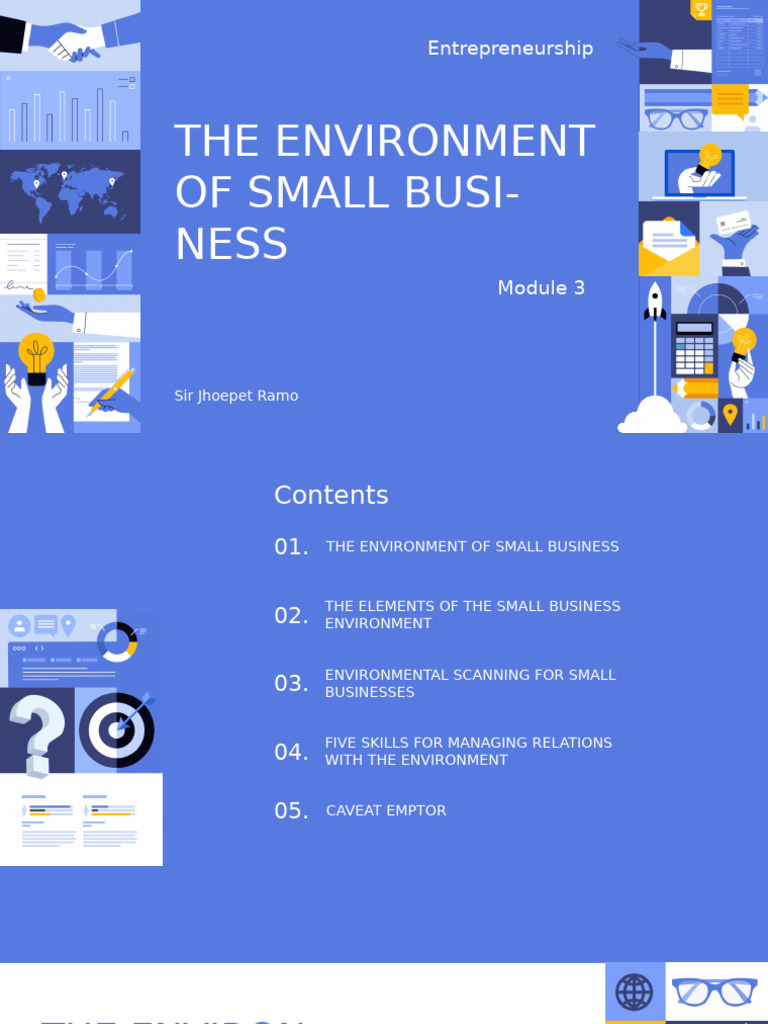Environment of Small Business Module 3 | PDF | Entrepreneurship