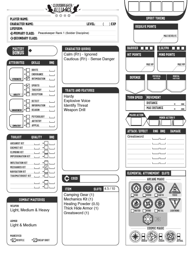CBA (Soldier) Peacekeeper | PDF