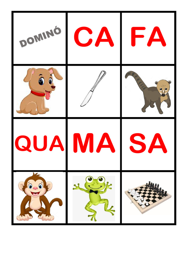 Dominó de Sílabas | PDF