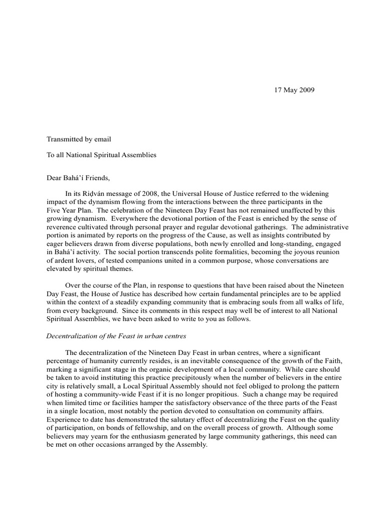 Decentralize Feast - UHJ 2009 | PDF