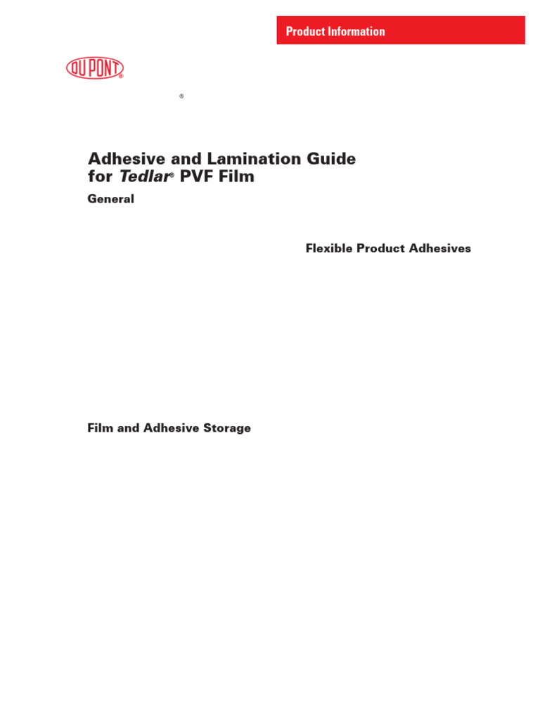 Dupont Tedlar Lamination | PDF | Lamination | Adhesive
