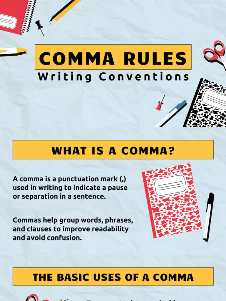 Comma Rules Information 12 | PDF