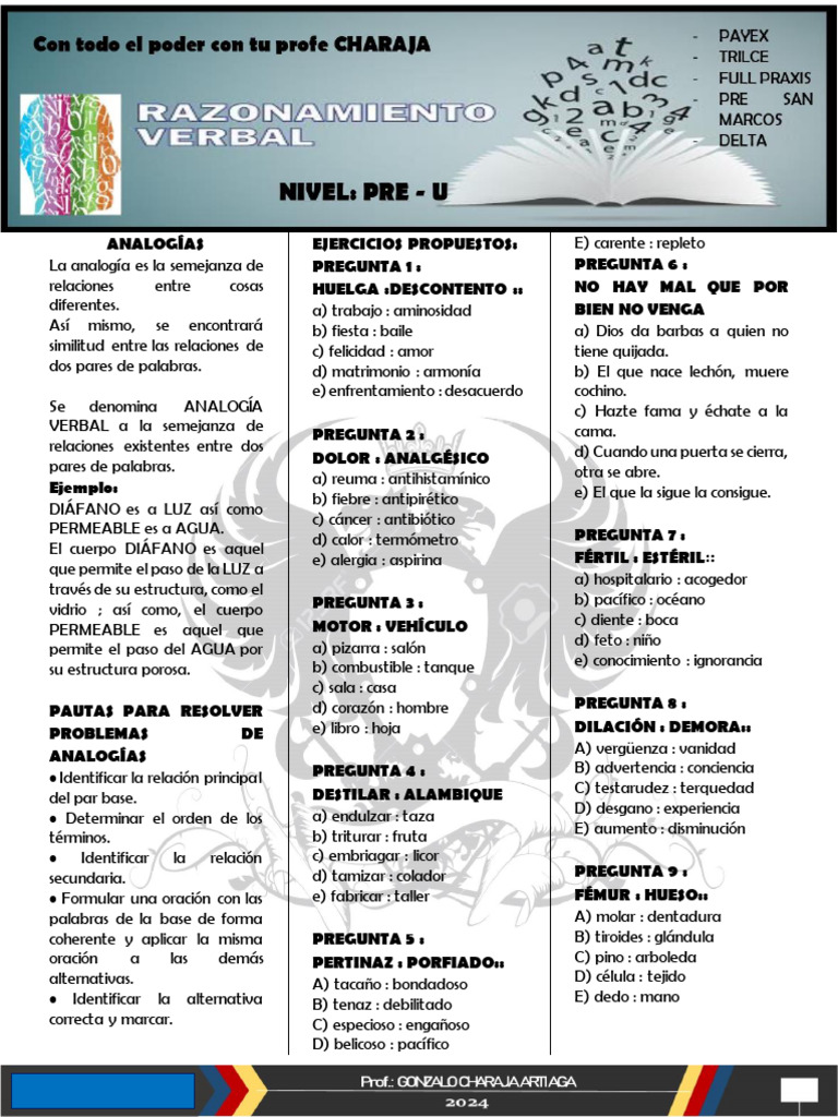 EJERCI ANALOGI Alum | PDF