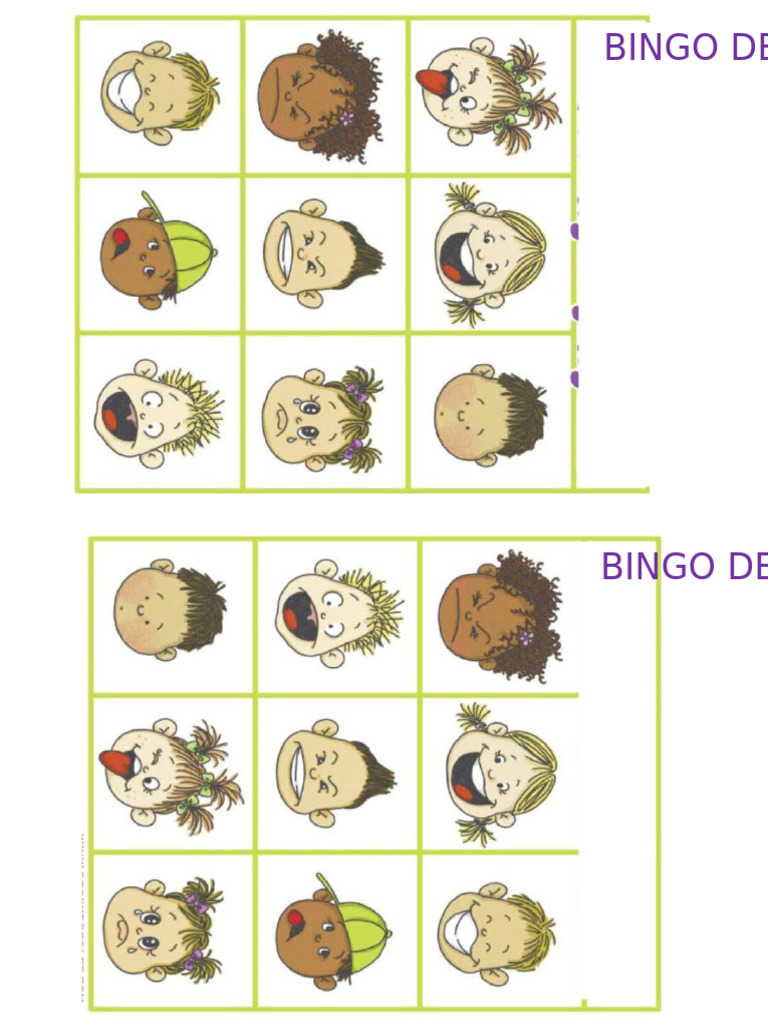 Bingo de Emociones | PDF
