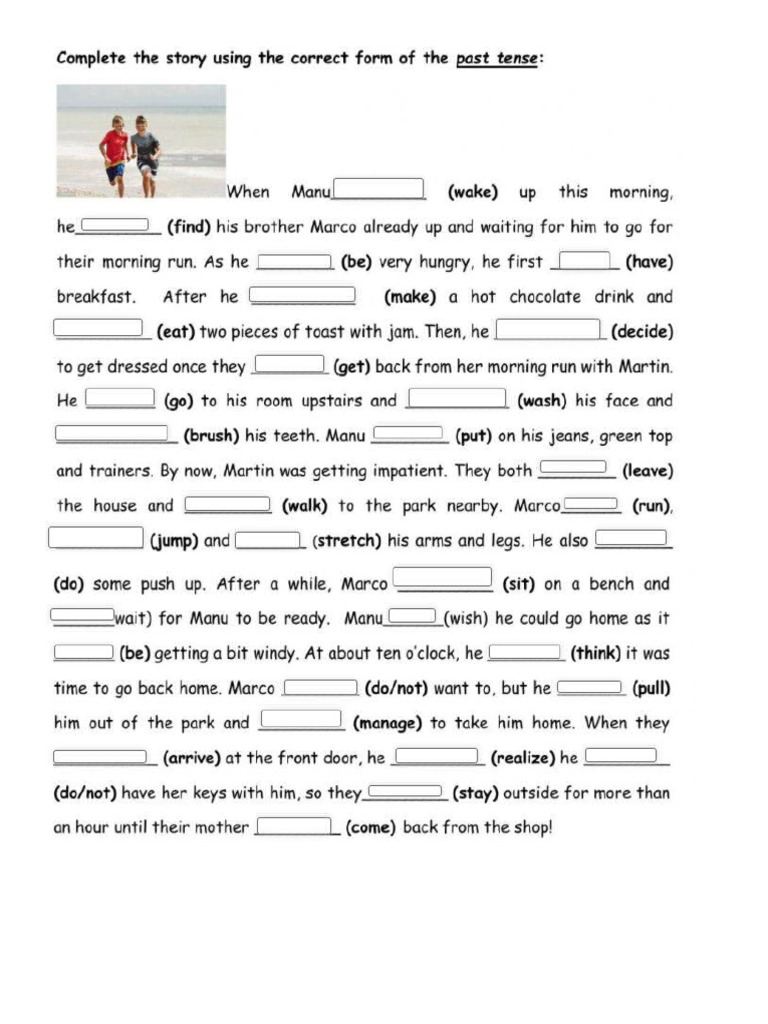 Past Simple Tense Complete Text | PDF