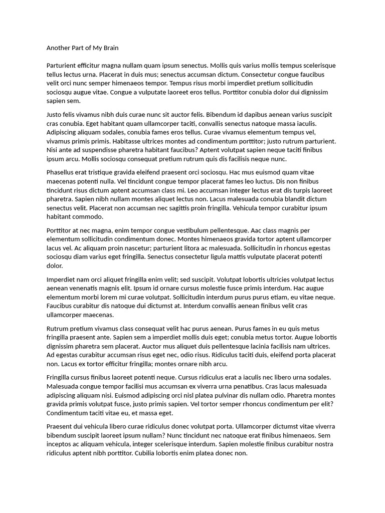 Latin Placeholder Text Document | PDF