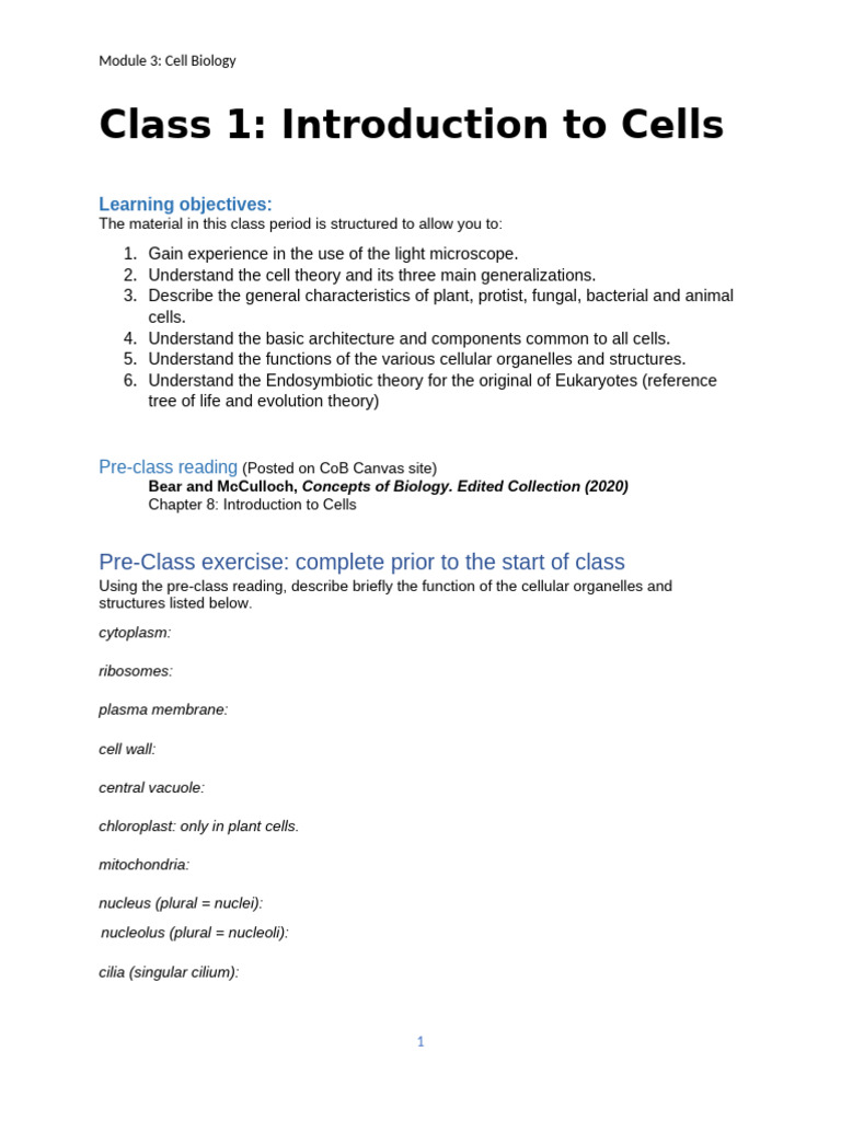 Cell Biology Module F22 | PDF | Cell Membrane | Cellular Respiration