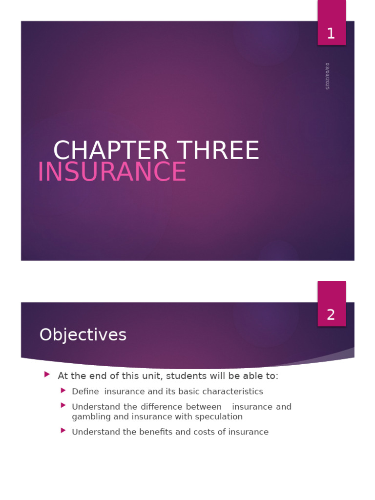 Risk Management and Insurance CHAPTER THREE-1 | PDF | Insurance | Risk
