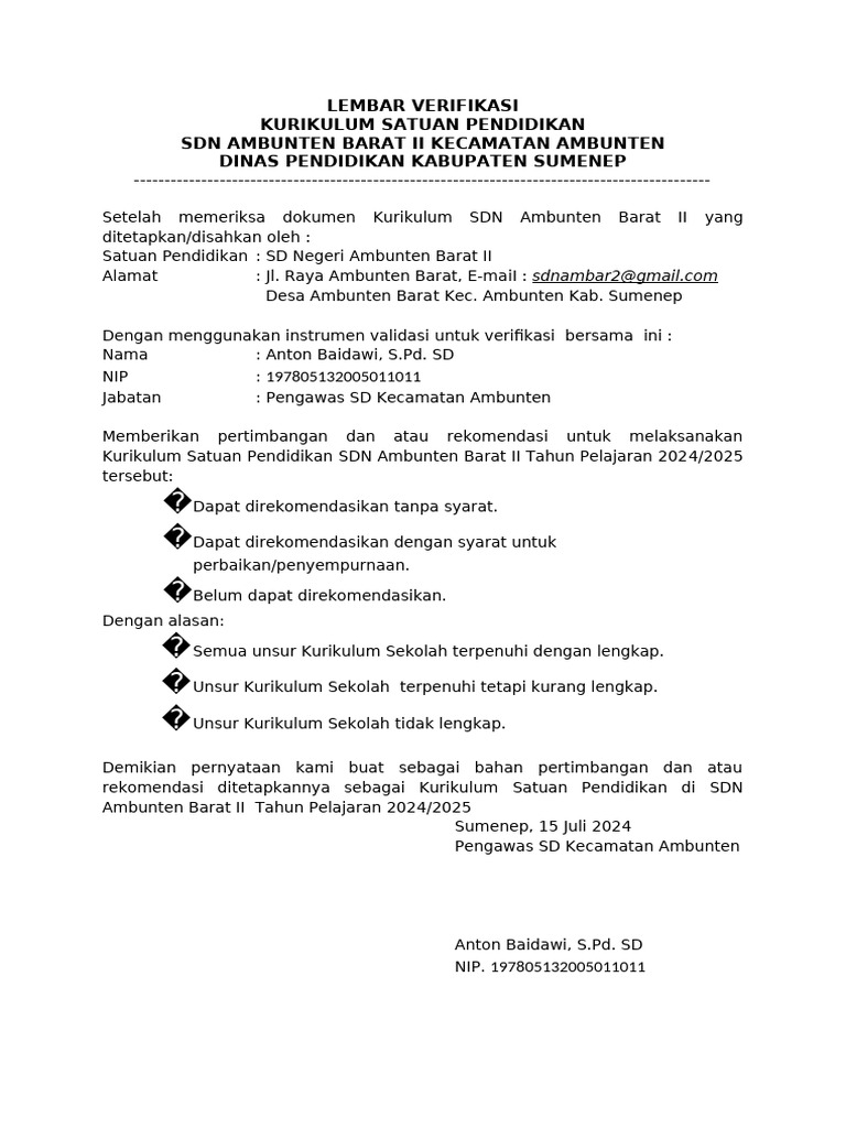 LEMBAR VERIFIKASI | PDF