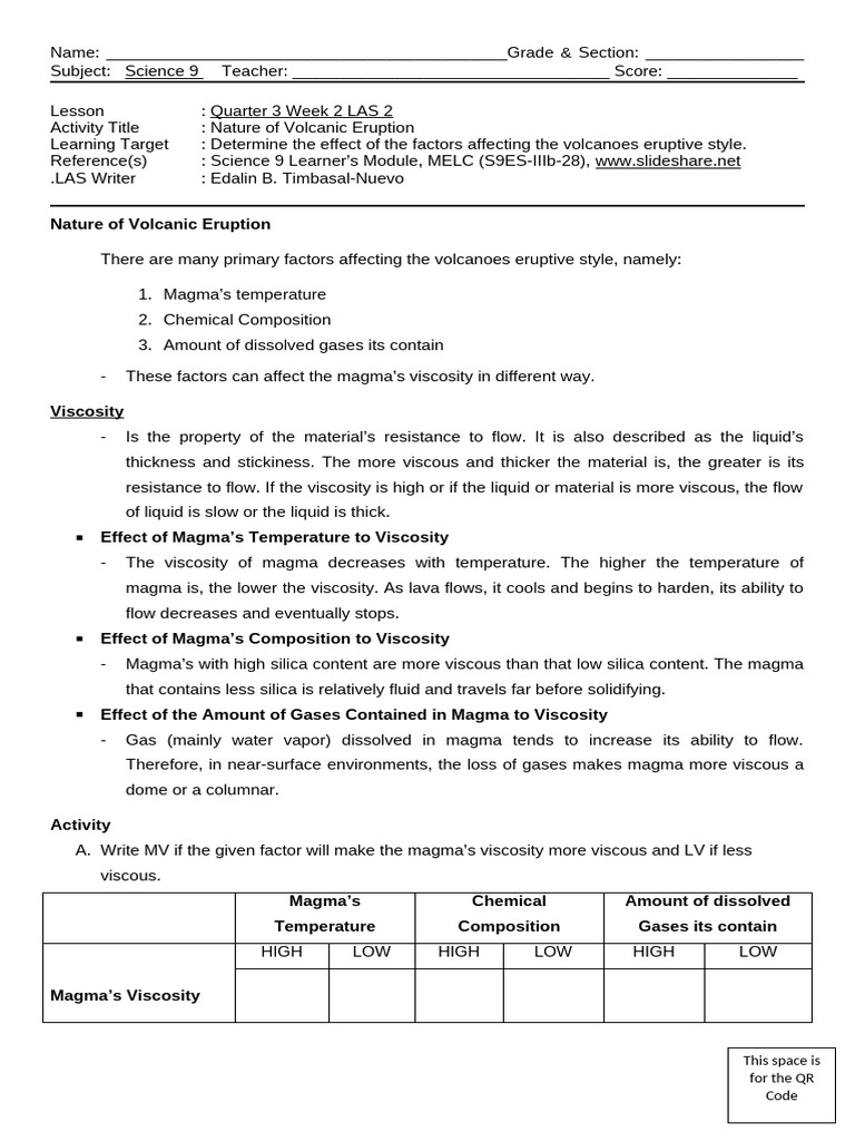 Factors Influencing Volcanic Eruptions | PDF | Magma | Volcano