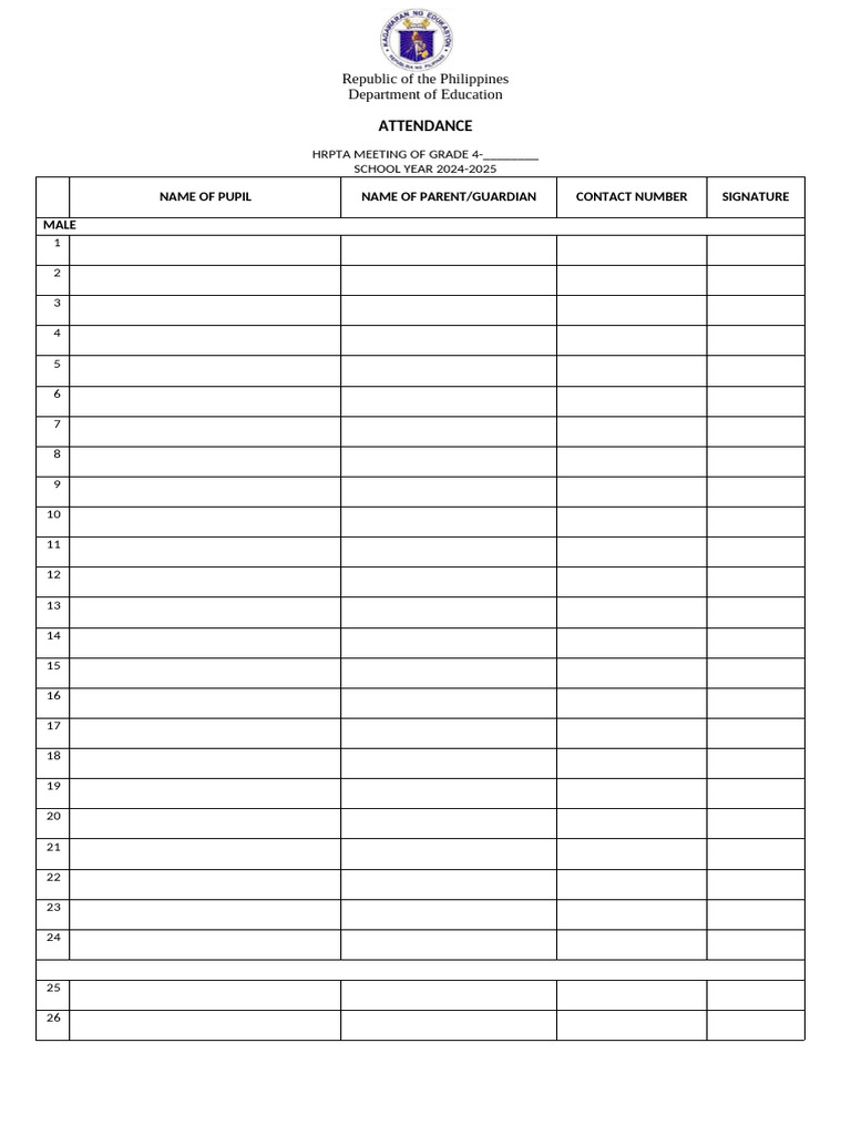 Attendance Hrpta | PDF