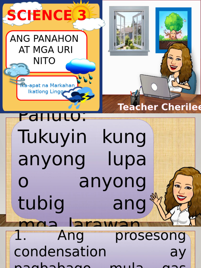 Science 3 Q4 W3 Ang Panahon at Mga Uri Nito | PDF