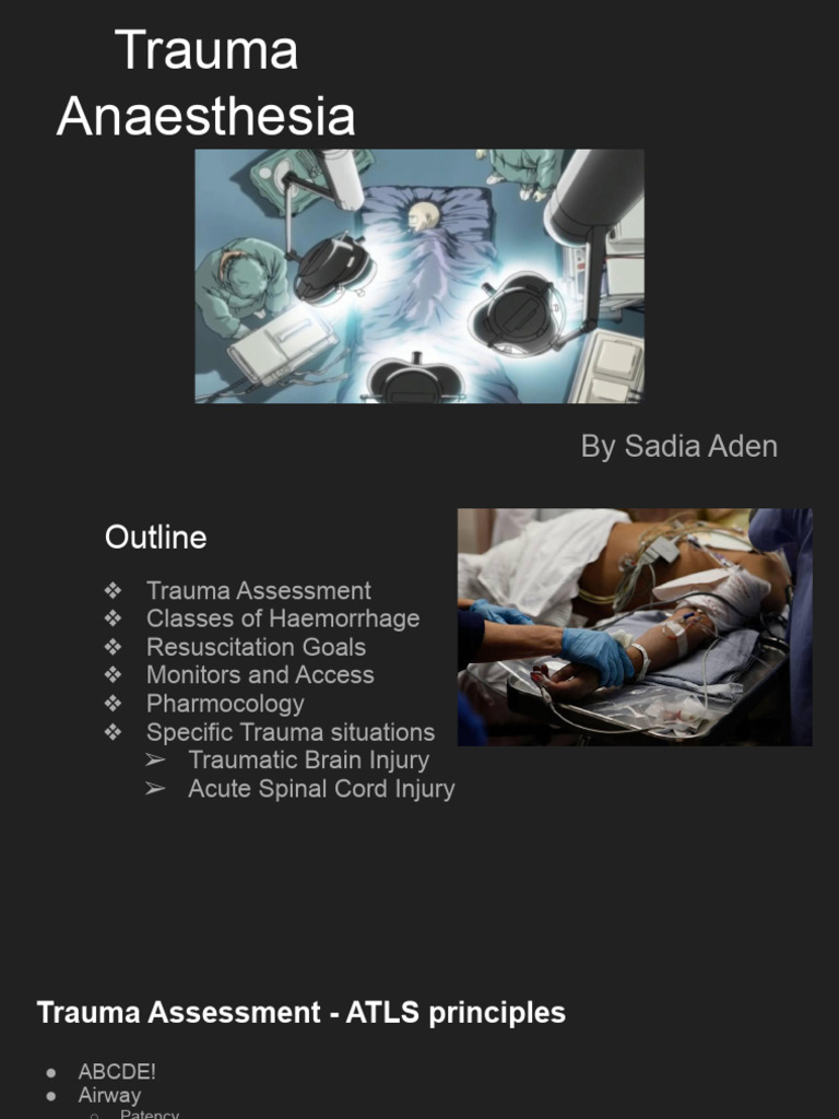 Trauma Anaesthesia 2023 | PDF | Major Trauma | Bleeding