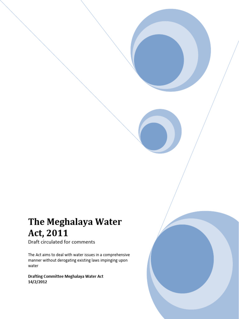 Meghalaya Water Act 2012 Overview | PDF | Lease | Dam