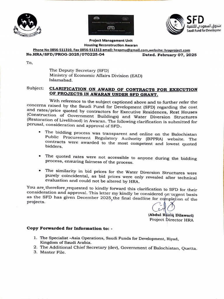 Clarification On SFD Concerns | PDF