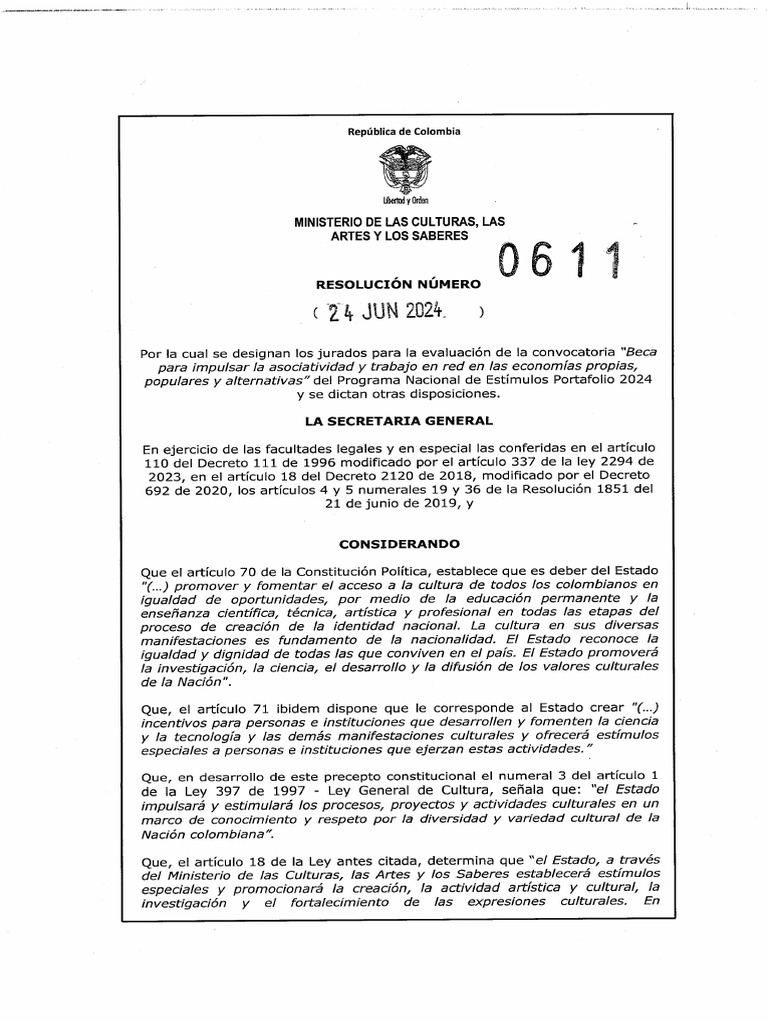 03 Resolucion 0611-2024 | PDF