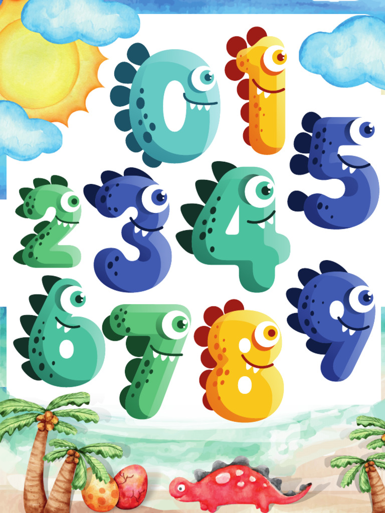 FreebieDinosaursThemeCountingNumbers09ClassroomDecorationPoster 1 | PDF