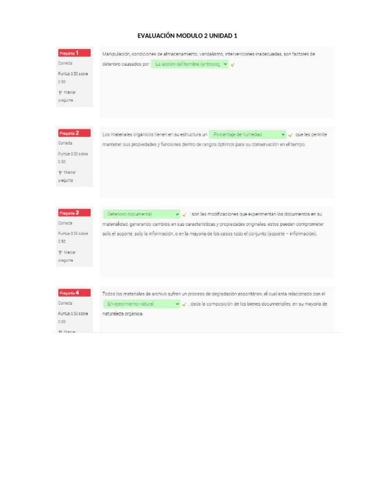 Evaluación Modulo 2 Unidad 1 | PDF