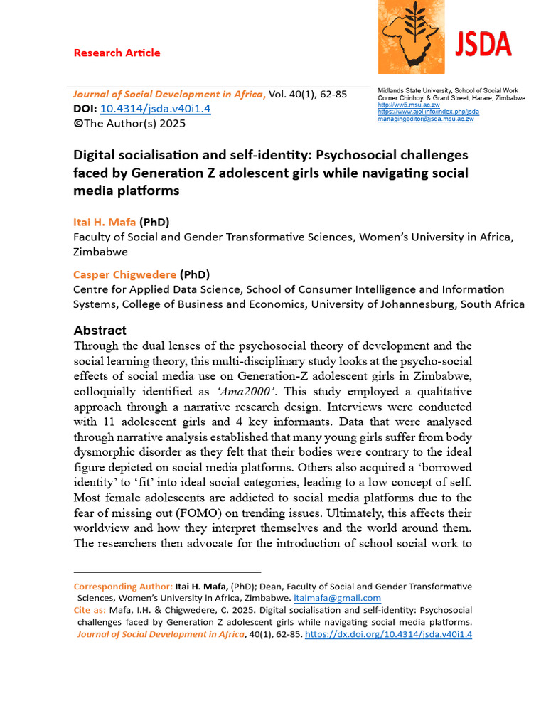 Social Interaction, Gen Z | PDF | Adolescence | Social Media