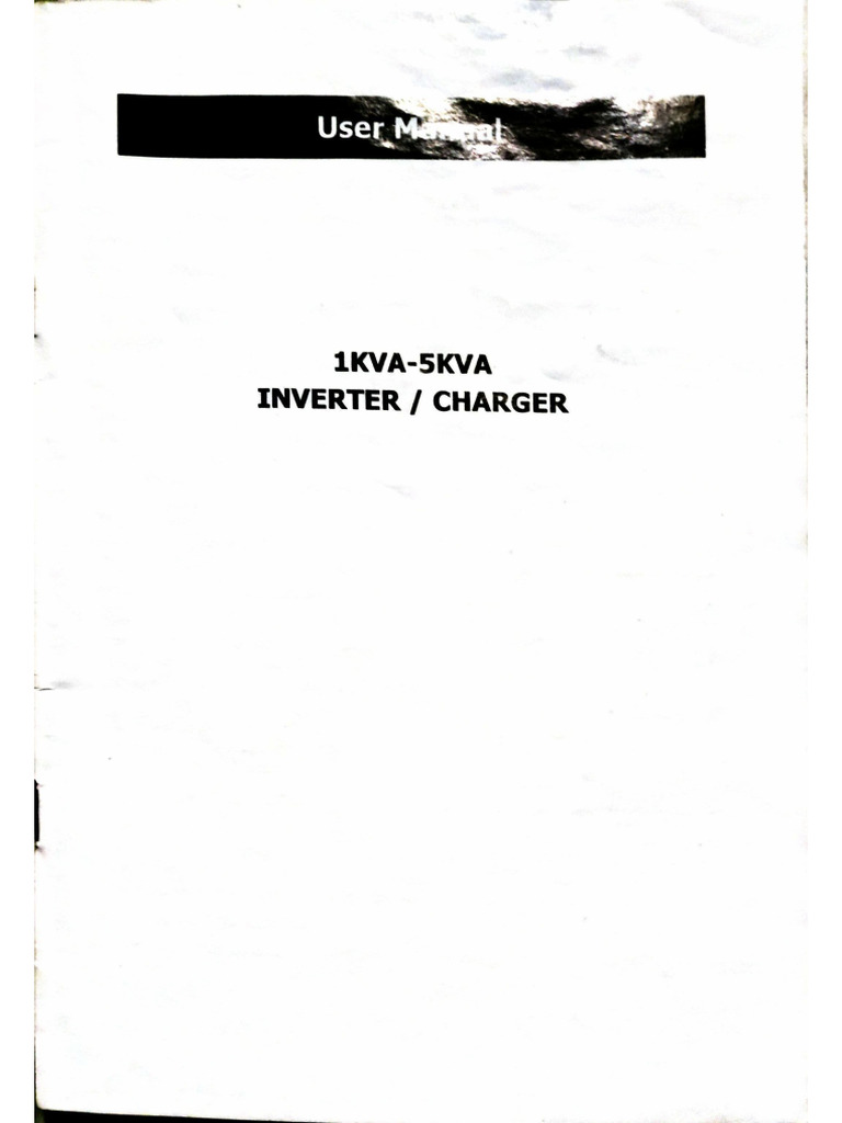 User Manual For 5kva Solar Panel Inverter | PDF