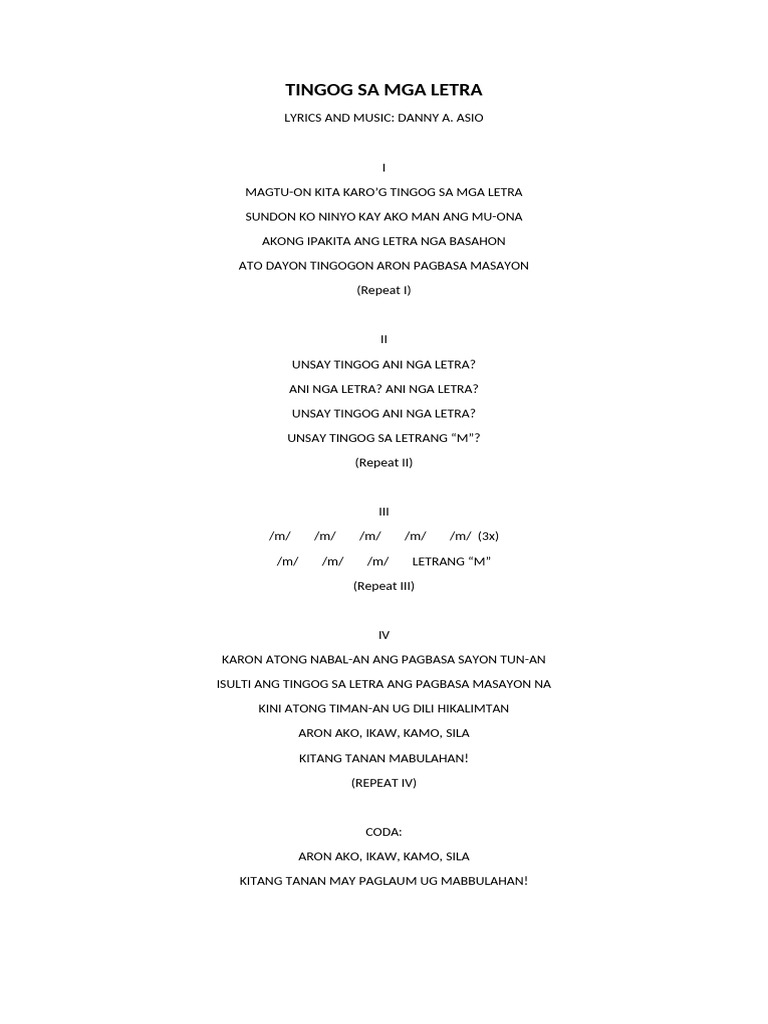Tingog Sa Mga Letra | PDF