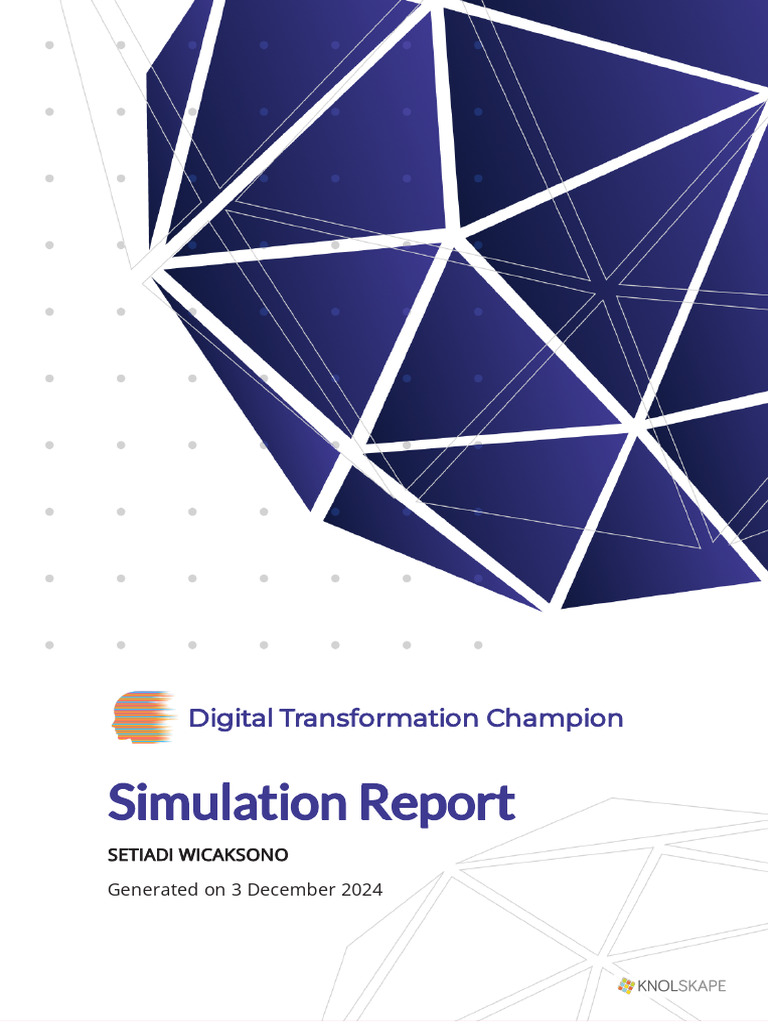 Digital Transformation Simulation Report | PDF | Simulation | Risk