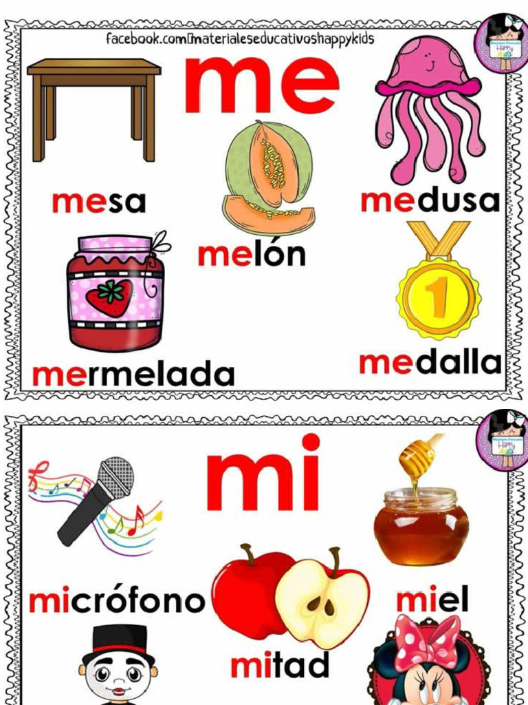 Silabas Ma, Me, Mi, Mo, Mu | PDF