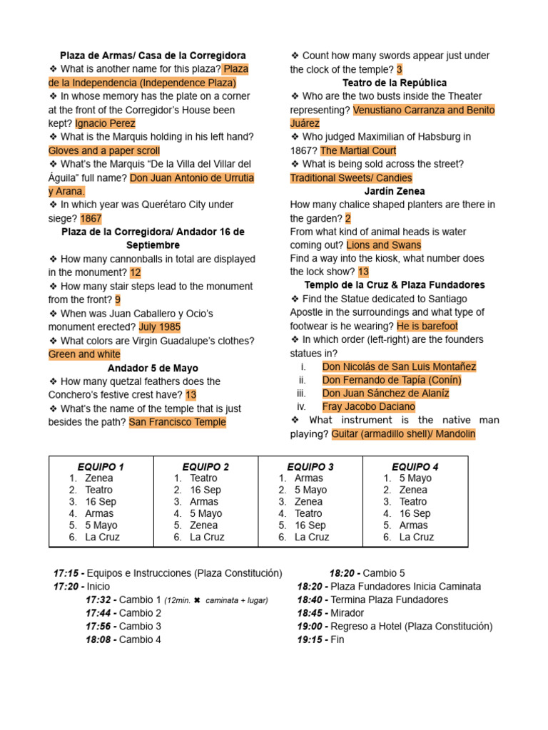 STAFF - Time, Teams, Clues and Maps | PDF | Mexico