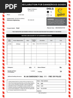 Imo Dangerous Goods Declaration | PDF | Dangerous Goods | Shipping