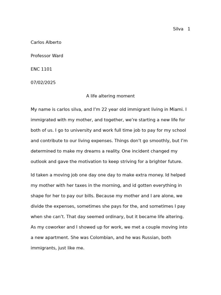 A Life Altering Event | PDF