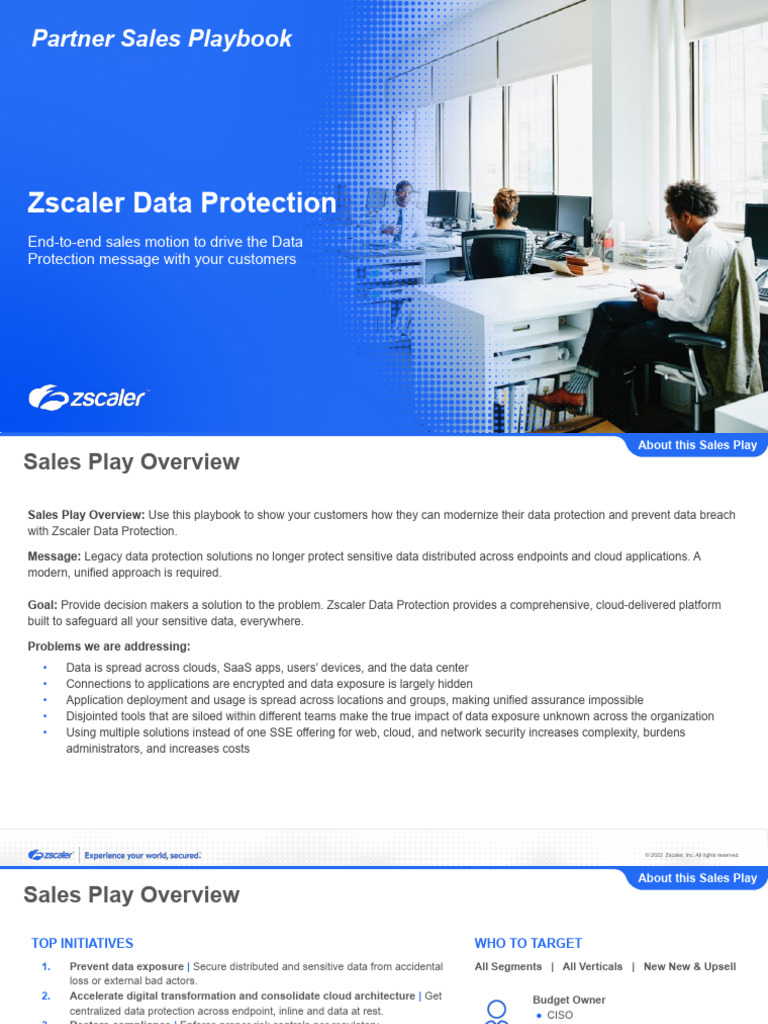 Zscaler - Partner Playbook On Data - Protection As A Strategy | PDF ...