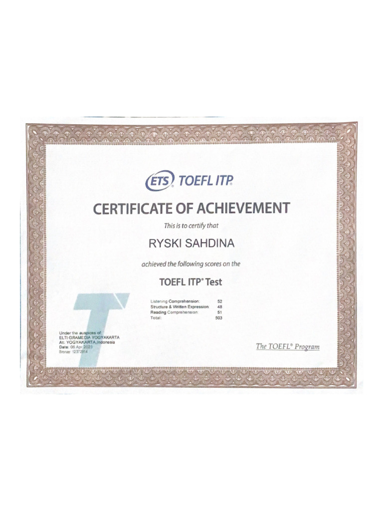 Certificate of Achievement | PDF