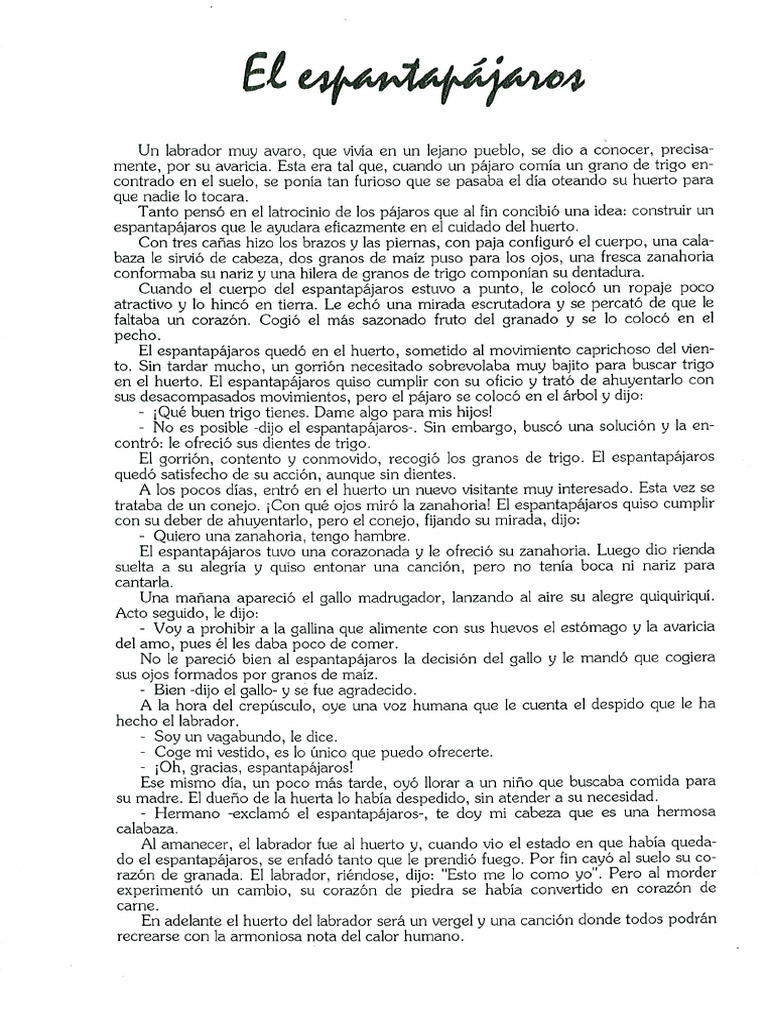 El Espantapajaros | PDF