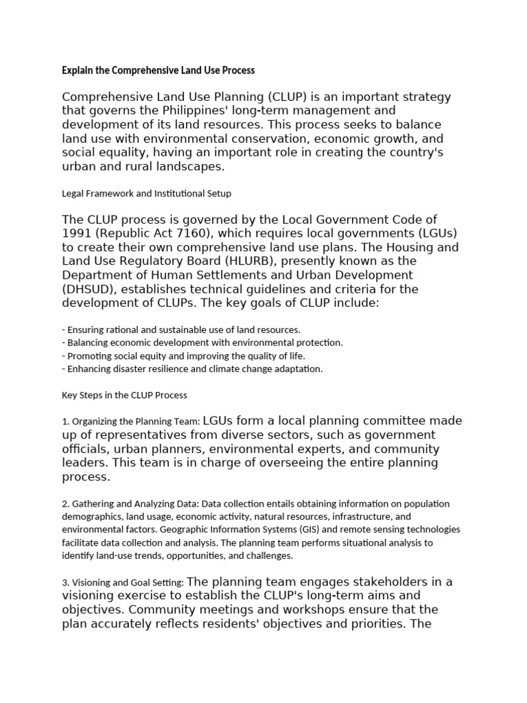 Comprehensive Land Use Planning | PDF | Urban Planning | Zoning