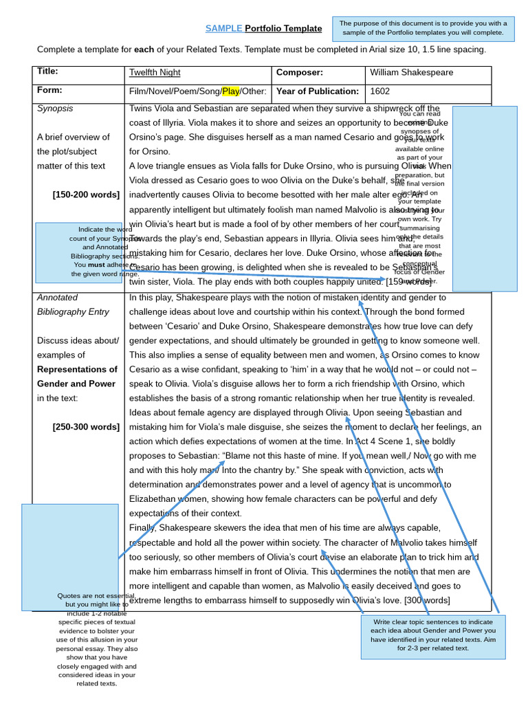Portfolio Template SAMPLE | PDF