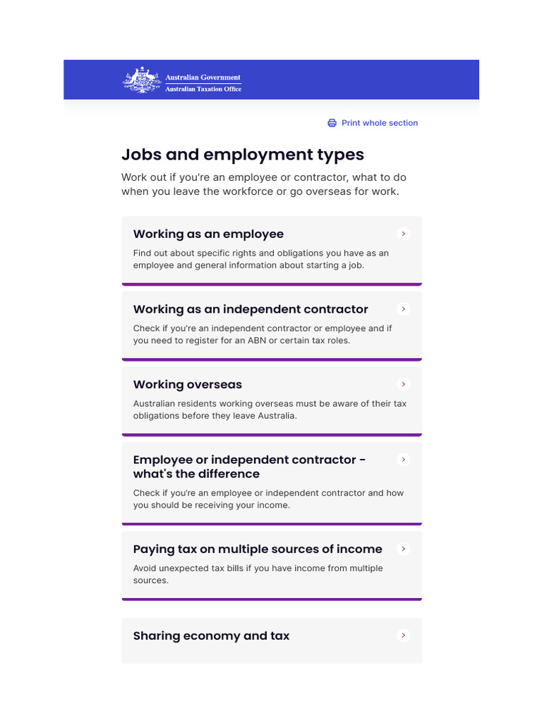 Jobs and Employment Types Web | PDF | Taxes | Payments