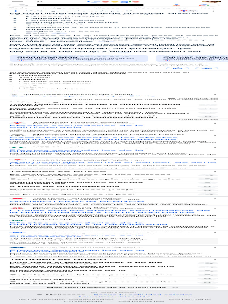 Que Síntomas Puede Provocar La Quimio Blanca - Buscar Con Google | PDF ...