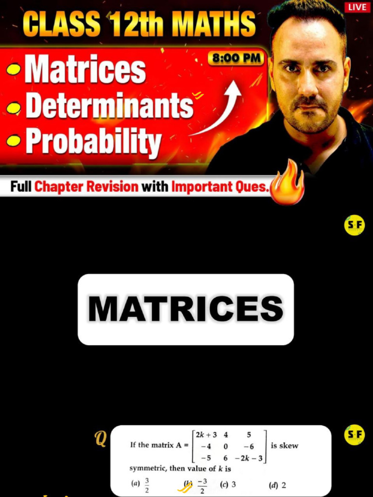 Black Matrices 12th 2025 Pdf