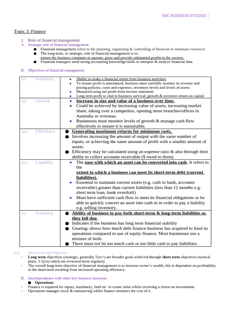 Financial Management in Business Studies | PDF | Equity (Finance ...