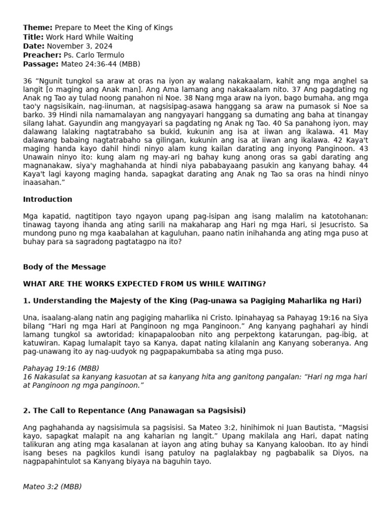 Work Hard While Waiting | PDF