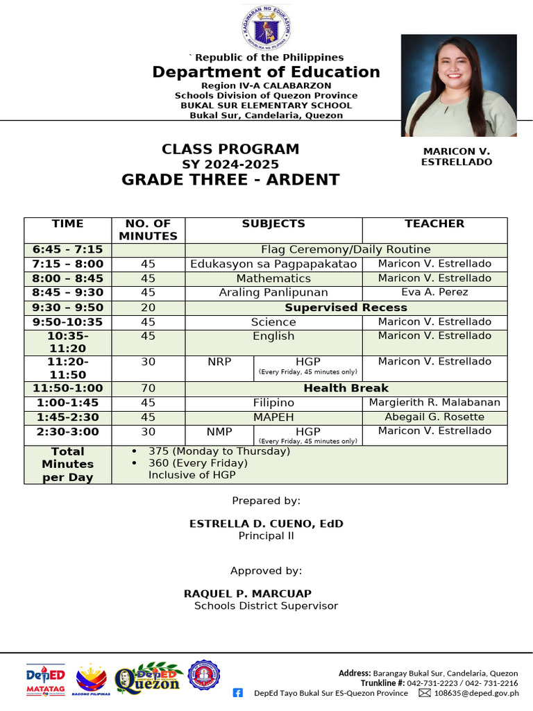 Class-Program-Grade-3__2nd-Group_Final (1) | PDF | Southeast Asia | Government Institutions