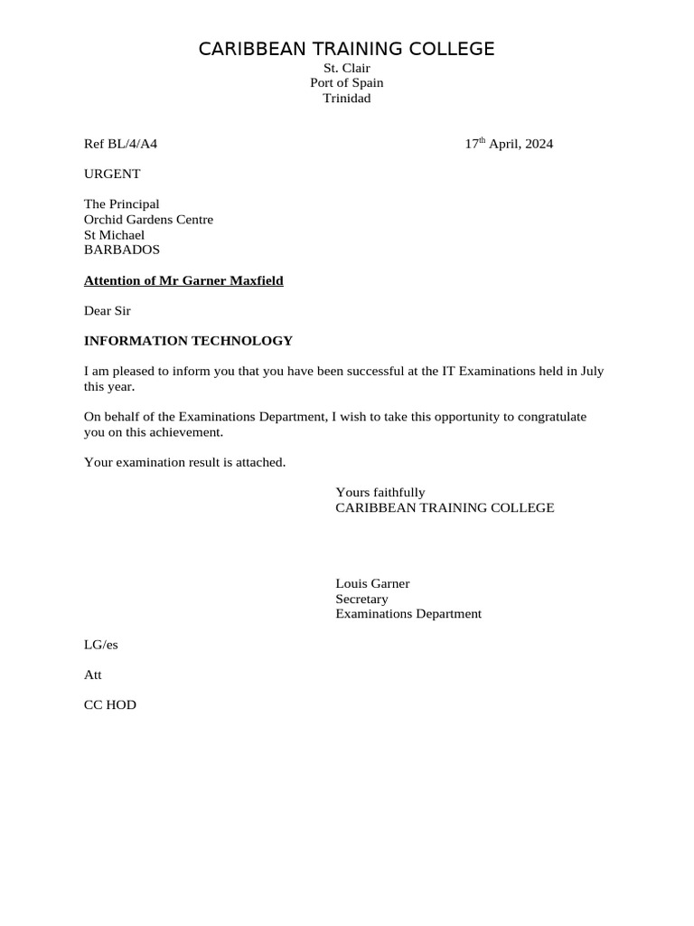 Semi Blocked Letter | PDF