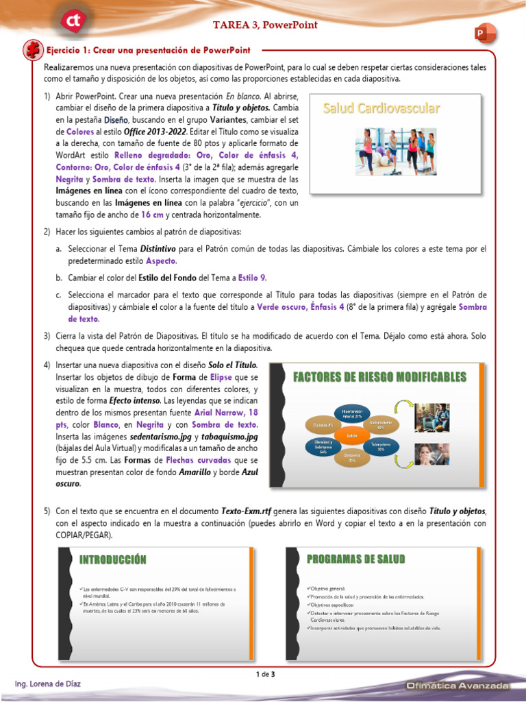 Creación de Presentación en PowerPoint | PDF | Microsoft PowerPoint ...