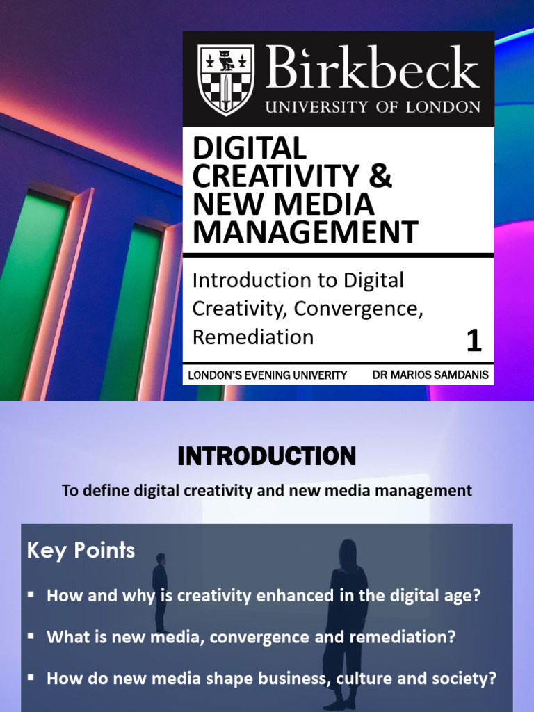 1 Introduction Digital Creativity, Convergence, Remediation 2021 | PDF | Creativity