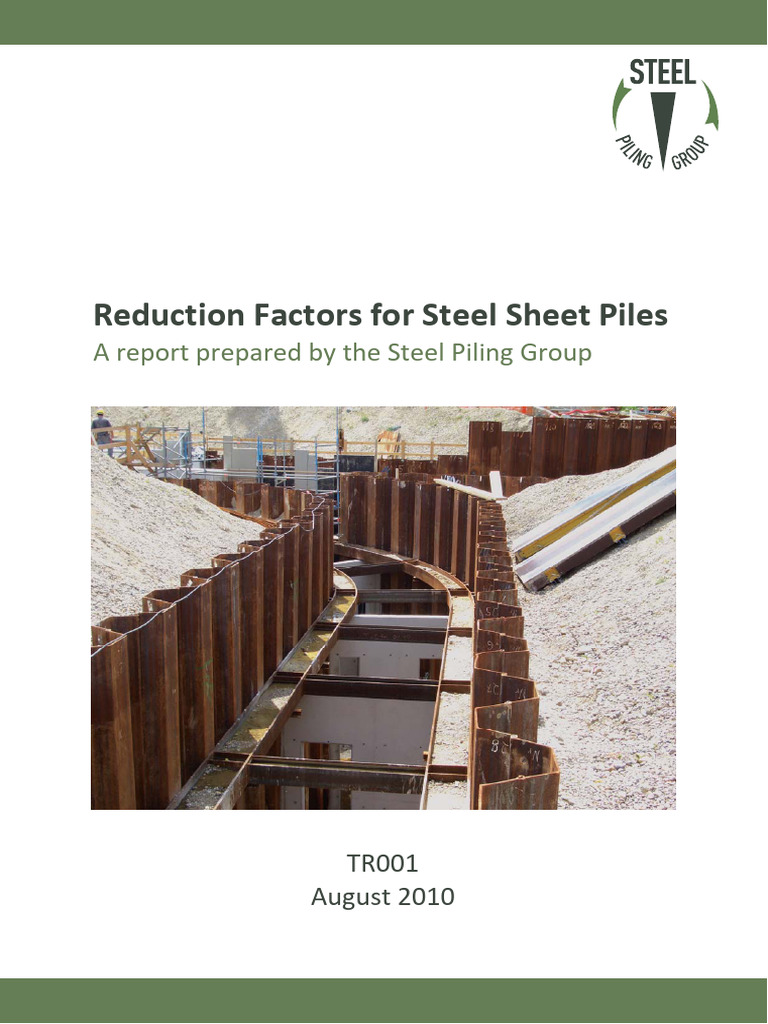 TR001 2010 Reduction Factors For Steel Sheet Piles | PDF | Bending ...