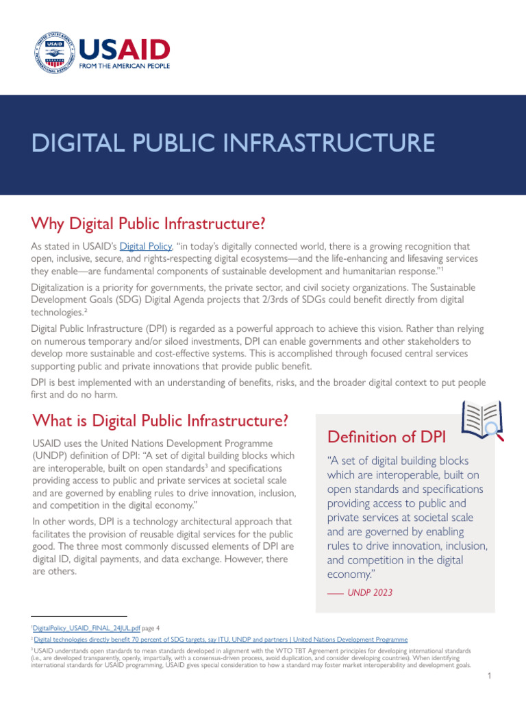 Understanding Digital Public Infrastructure | PDF | Governance | United ...